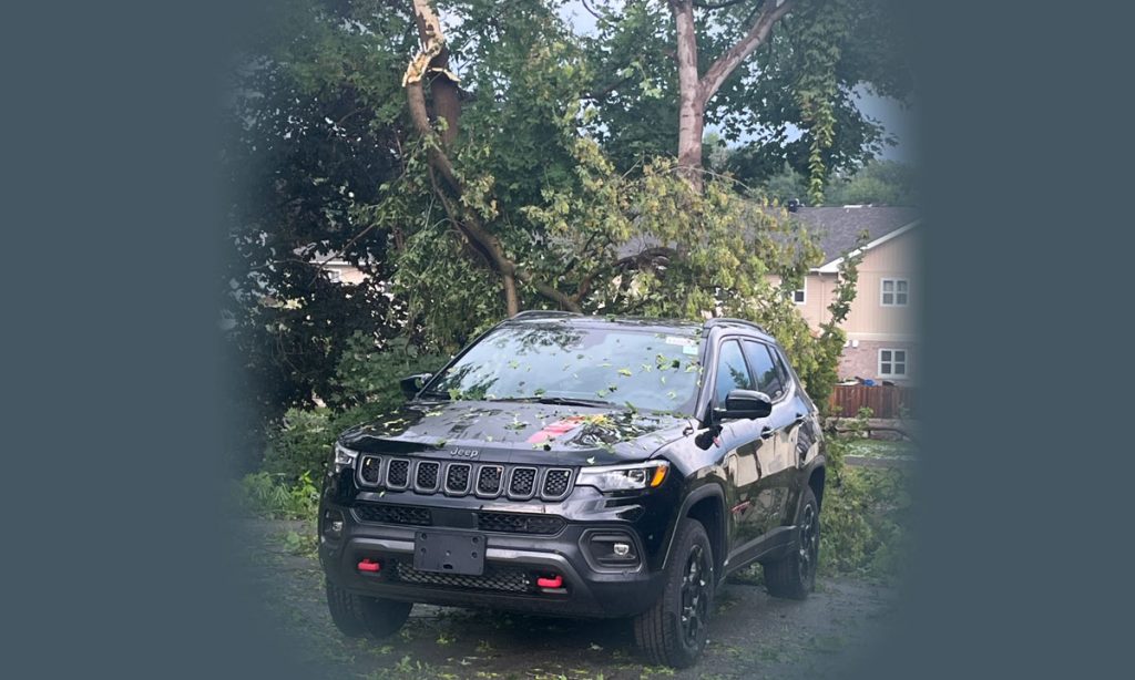 Powerful hailstorm damages vehicles at Ontario Chrysler dealership ...